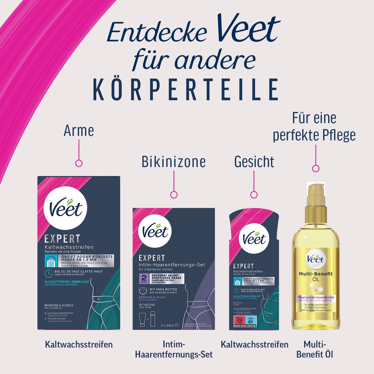 Veet Expert Intim-Enthaarung Intim-Haarentfernungscreme + Pflegeschaum ...